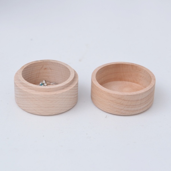 Mini Blank Round Wood Box