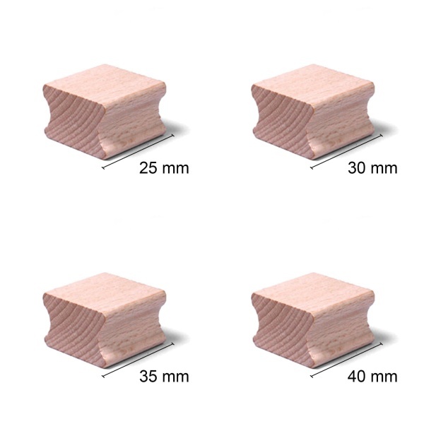 Wooden Stamp Holder Grooved Block Beech Tree